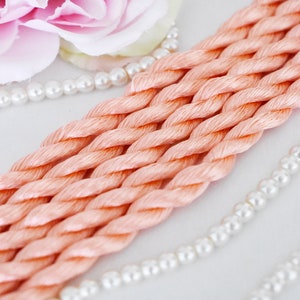 Pure Silk Thread for Embroidery, Orange Shades Non-twisted Flat Silk ...