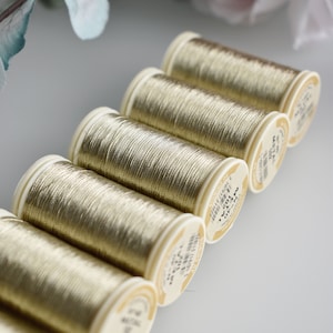 Gold Color 102 Sajou Metallic Thread, Metallic Sewing Thread, Fil Au ...