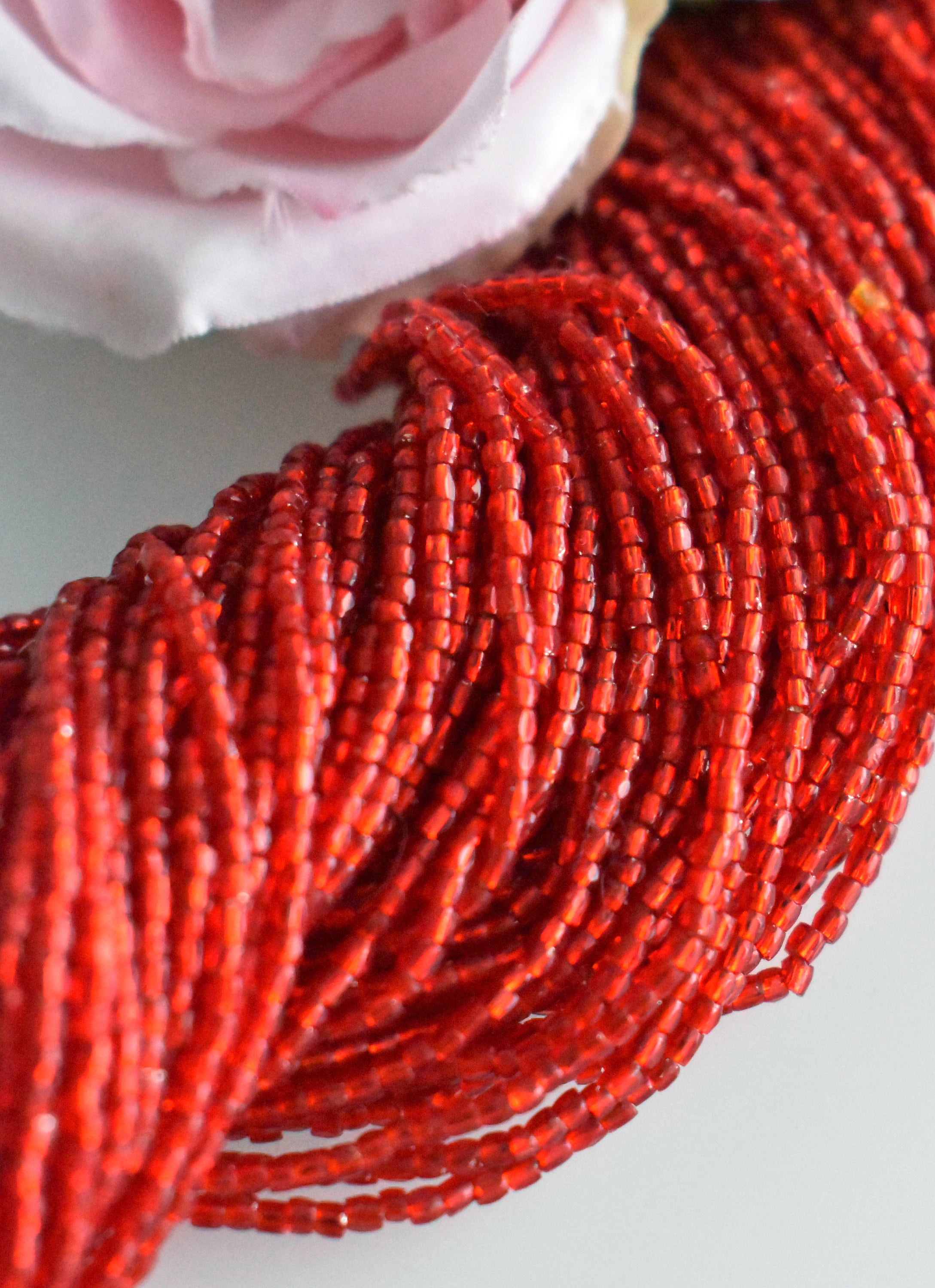 3 X 3 Cut Red Color Beads, 3 Cut Czech Beads Strands - Etsy