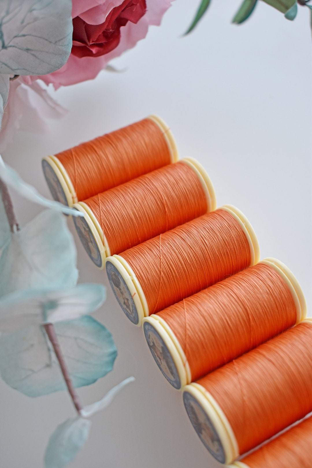 Orange Color Gloving Thread 390, Fil Au Chinois, Waxed Cotton Thread ...