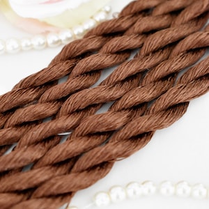 Pure Silk Thread for Embroidery, Brown Shades Non-twisted Flat Silk ...