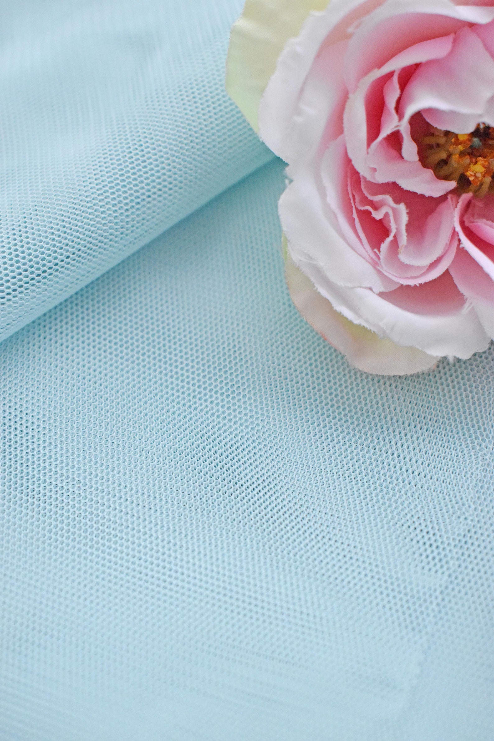 Sky Blue color soft Tulle Fabric Fabric for embroidery | Etsy