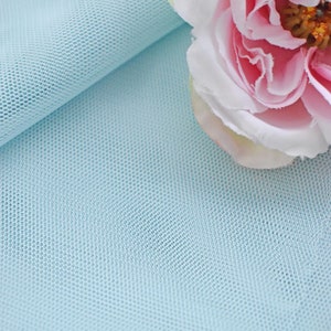 Sky Blue Color Soft Tulle Fabric Fabric for Embroidery | Etsy