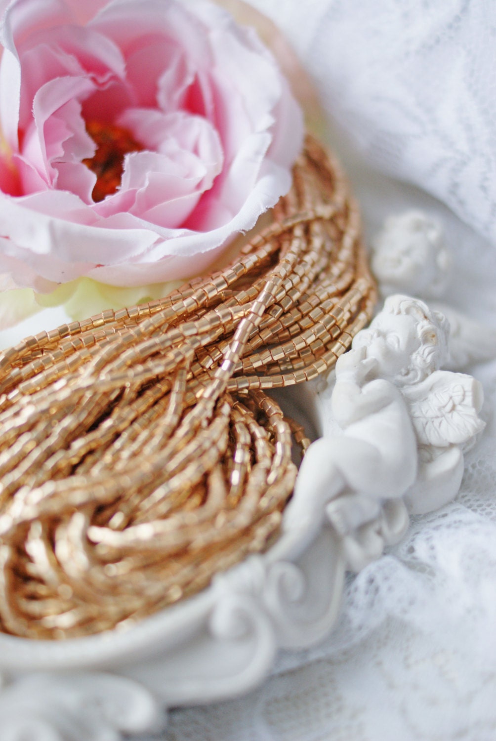 Mat Gold 2 Cut Beads Metallic Aspect Mat Gold Beads Bead - Etsy