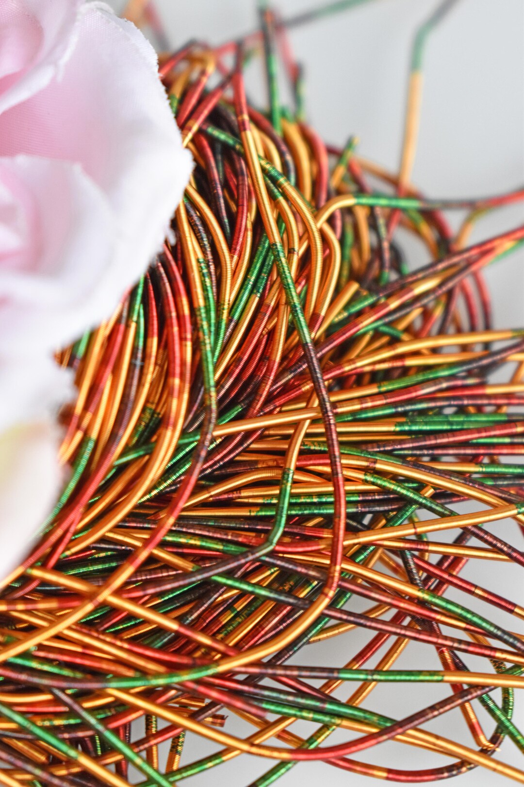 Multicolor Purl Dapka, Goldwork Purl, Smooth Purl, Metallic Rough Wire ...
