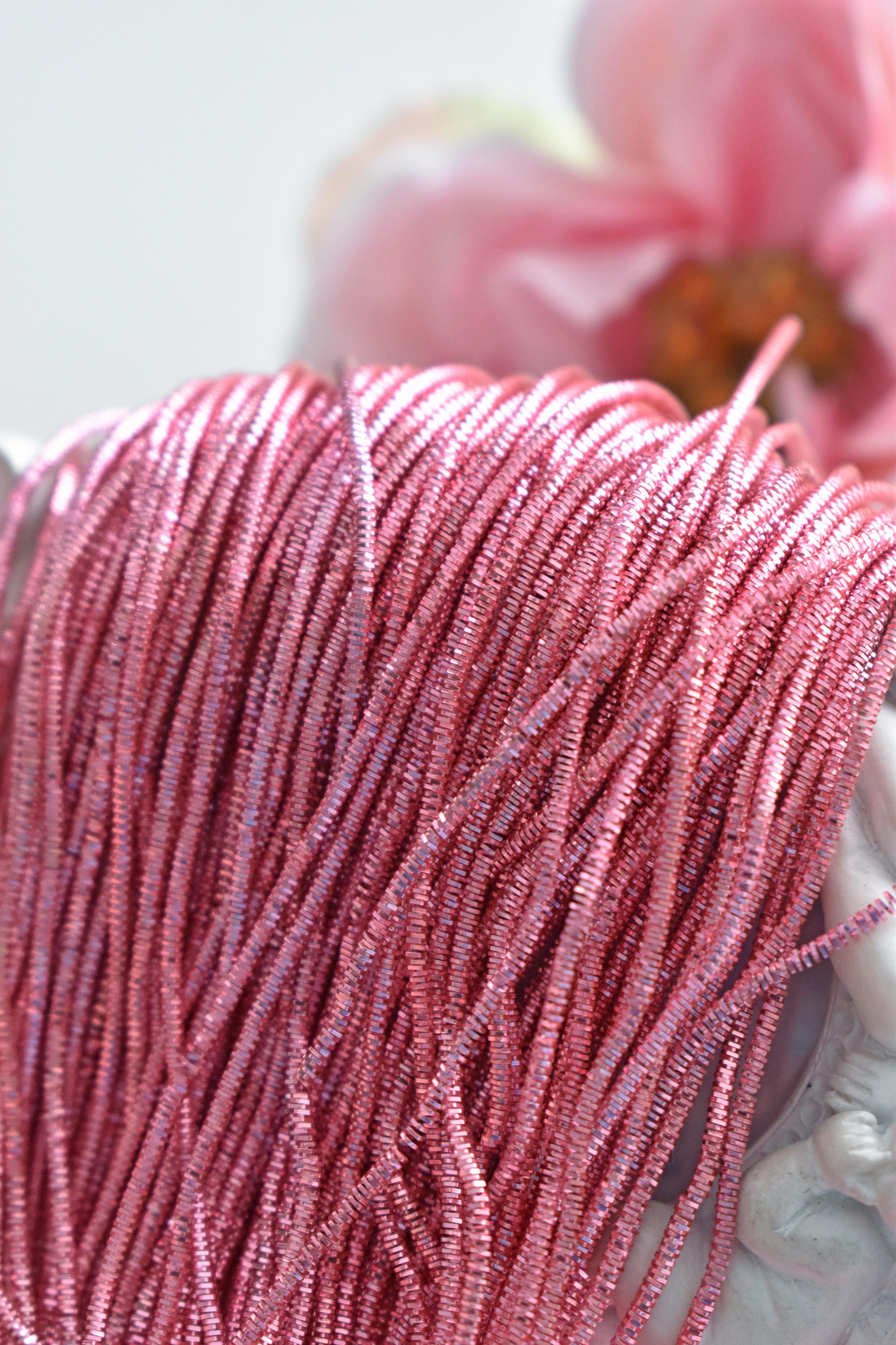 Scarlet Pink Wire French Metallic Wire Nakshi Bullion Wire - Etsy