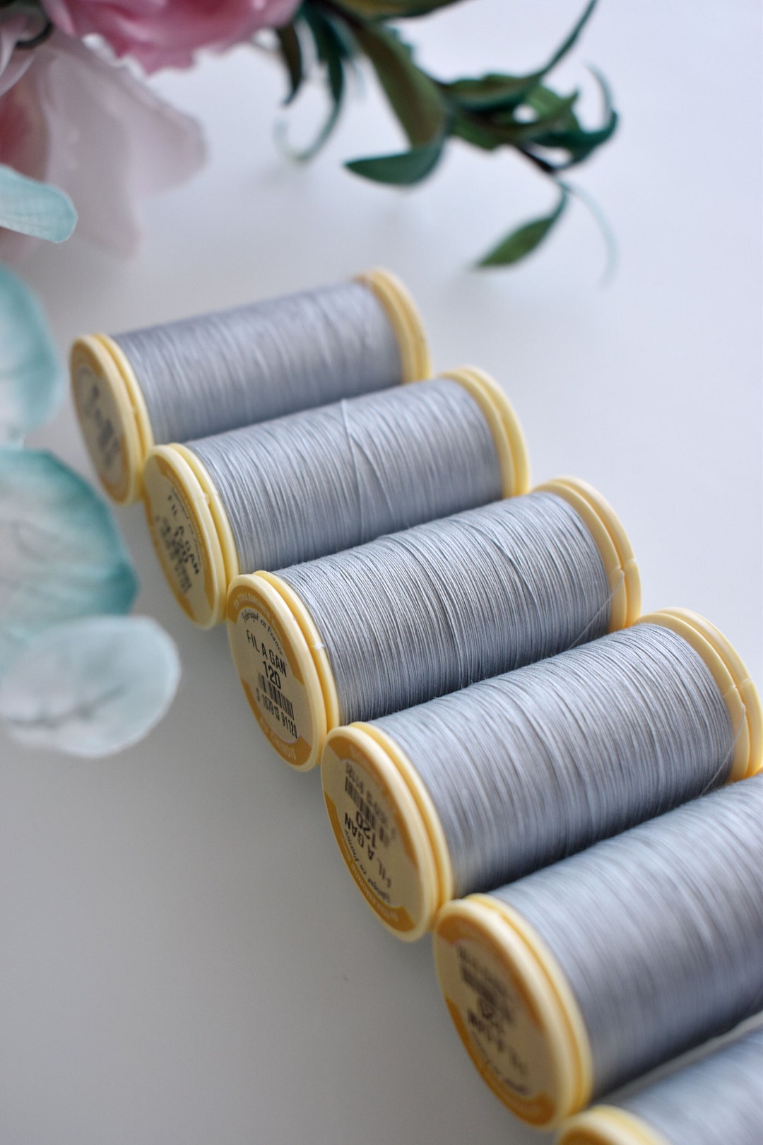 Grey Color Gloving Thread 120 ,fil Au Chinois Cotton Thread, Sajou ...