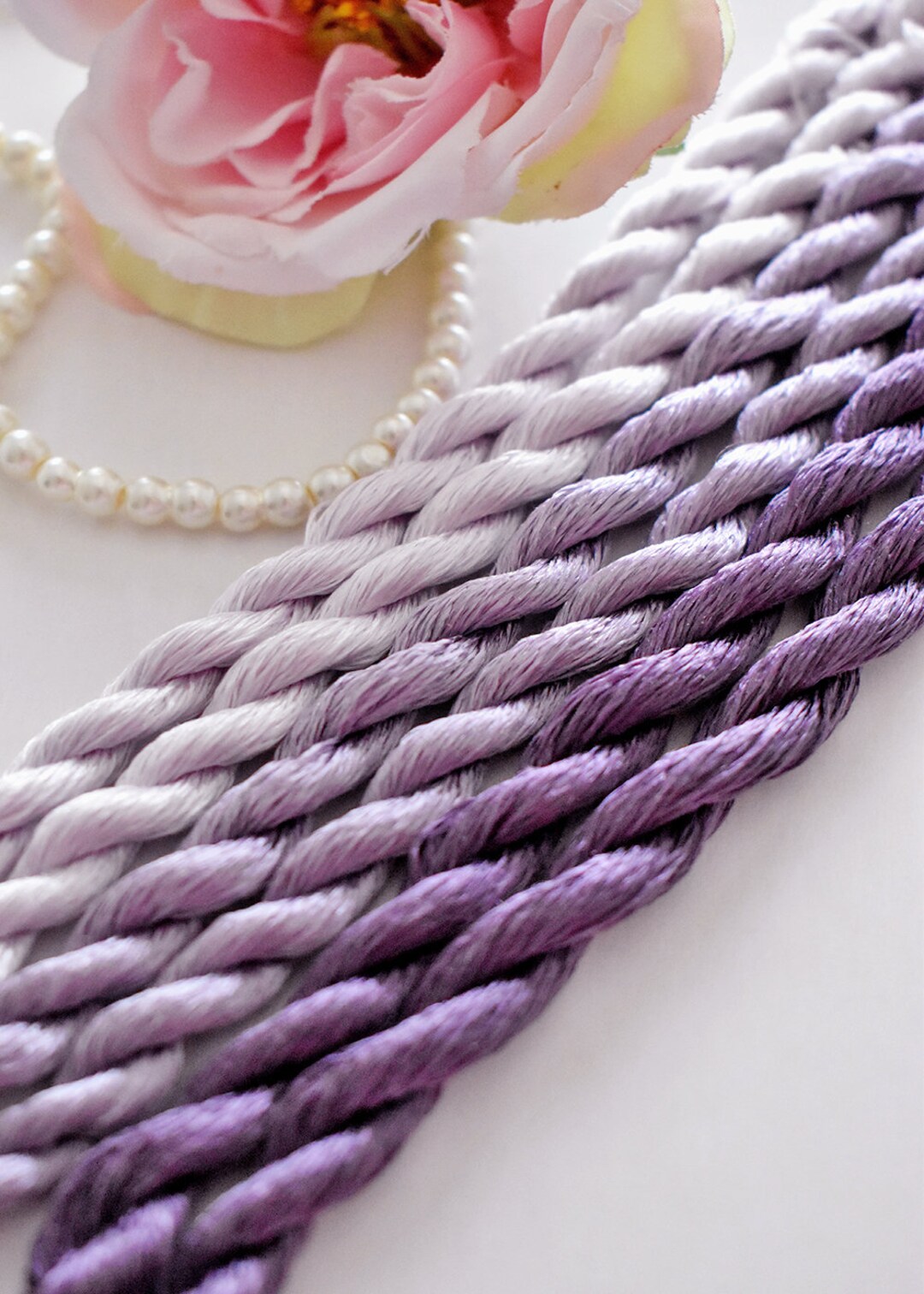 Pure Silk Thread for Embroidery, Purple Shades Non-twisted Flat Silk ...