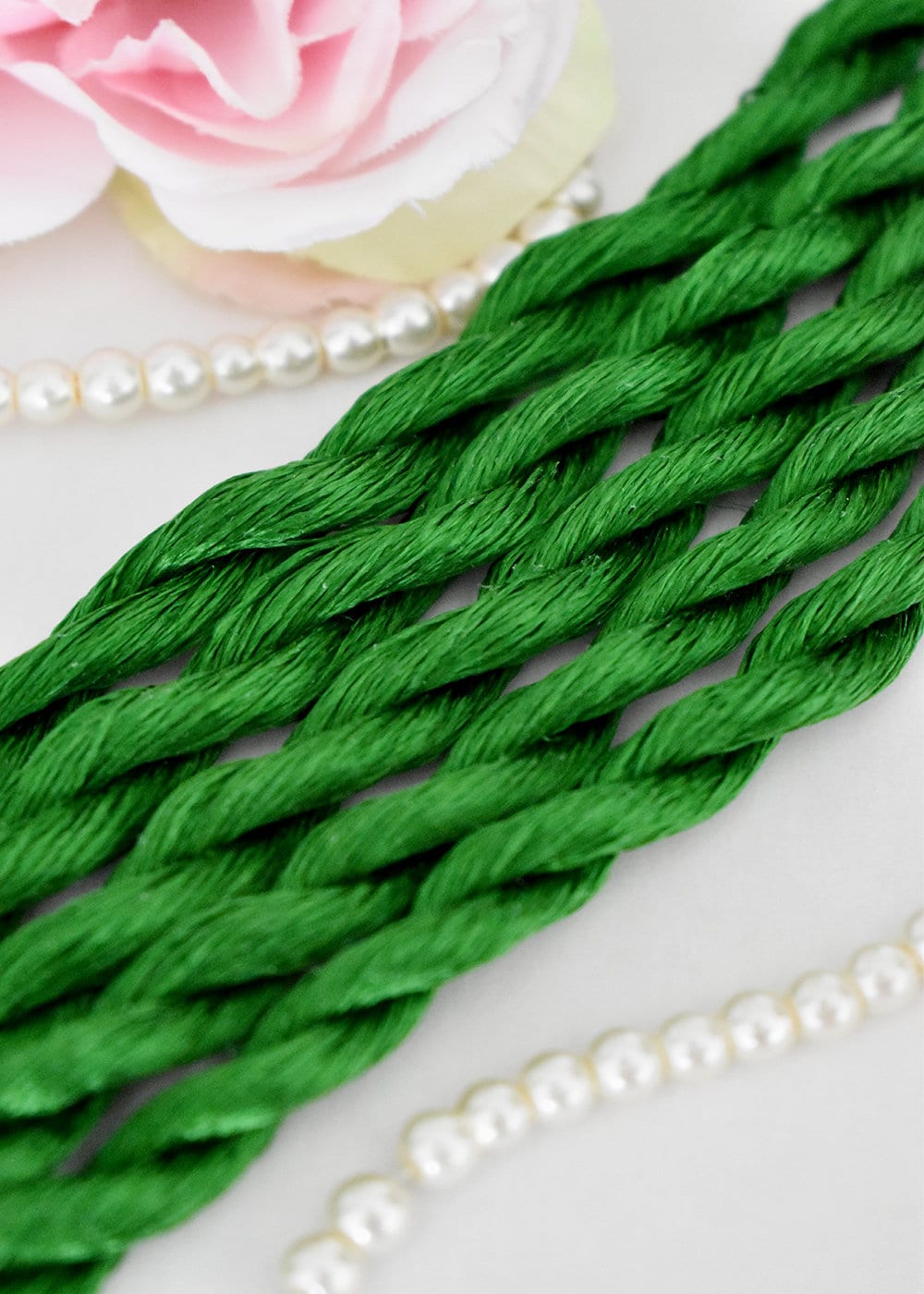 Pure Silk Thread for Embroidery Green Shades Non-twisted Flat - Etsy