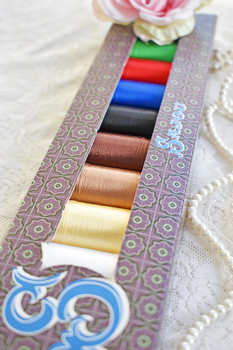 SAJOU Selection Box Eigth Spools Rayon Thread - Etsy
