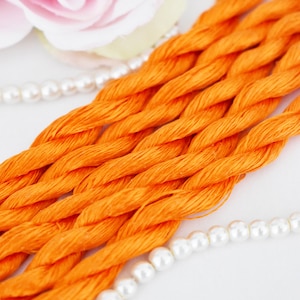 Pure Silk Thread for Embroidery, Yellow Shades Non-twisted Flat Silk ...