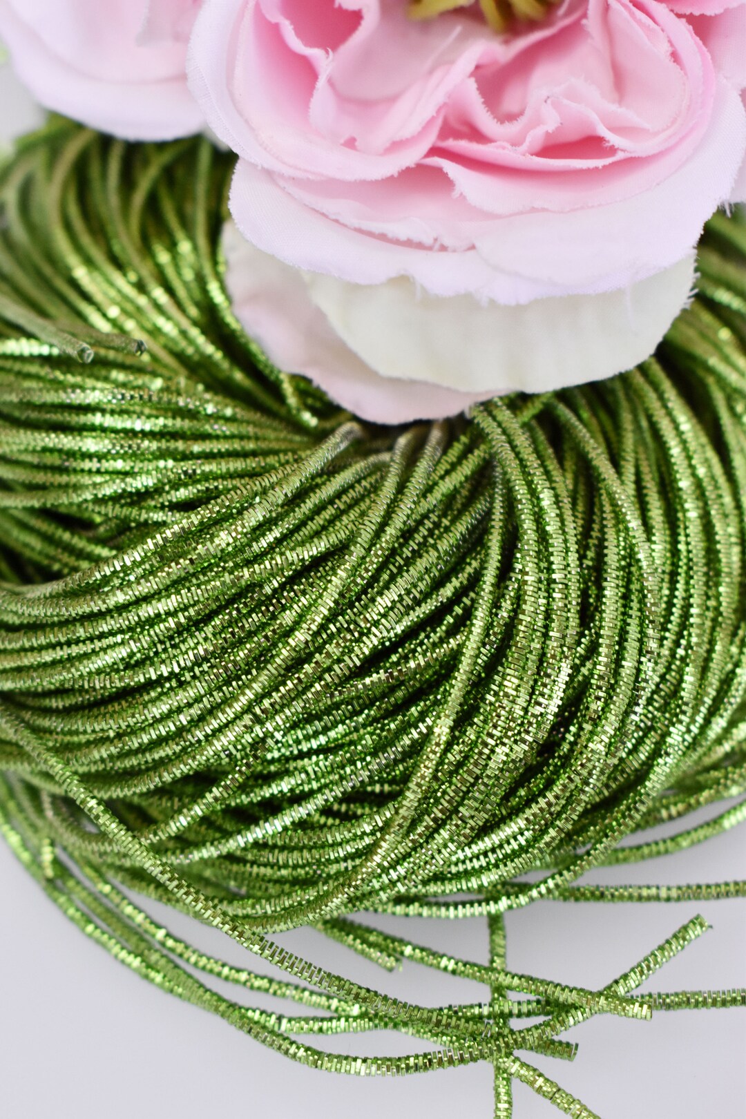 Light Green Embroidery Wire, French Metallic Wire, Nakshi, Bullion Wire ...