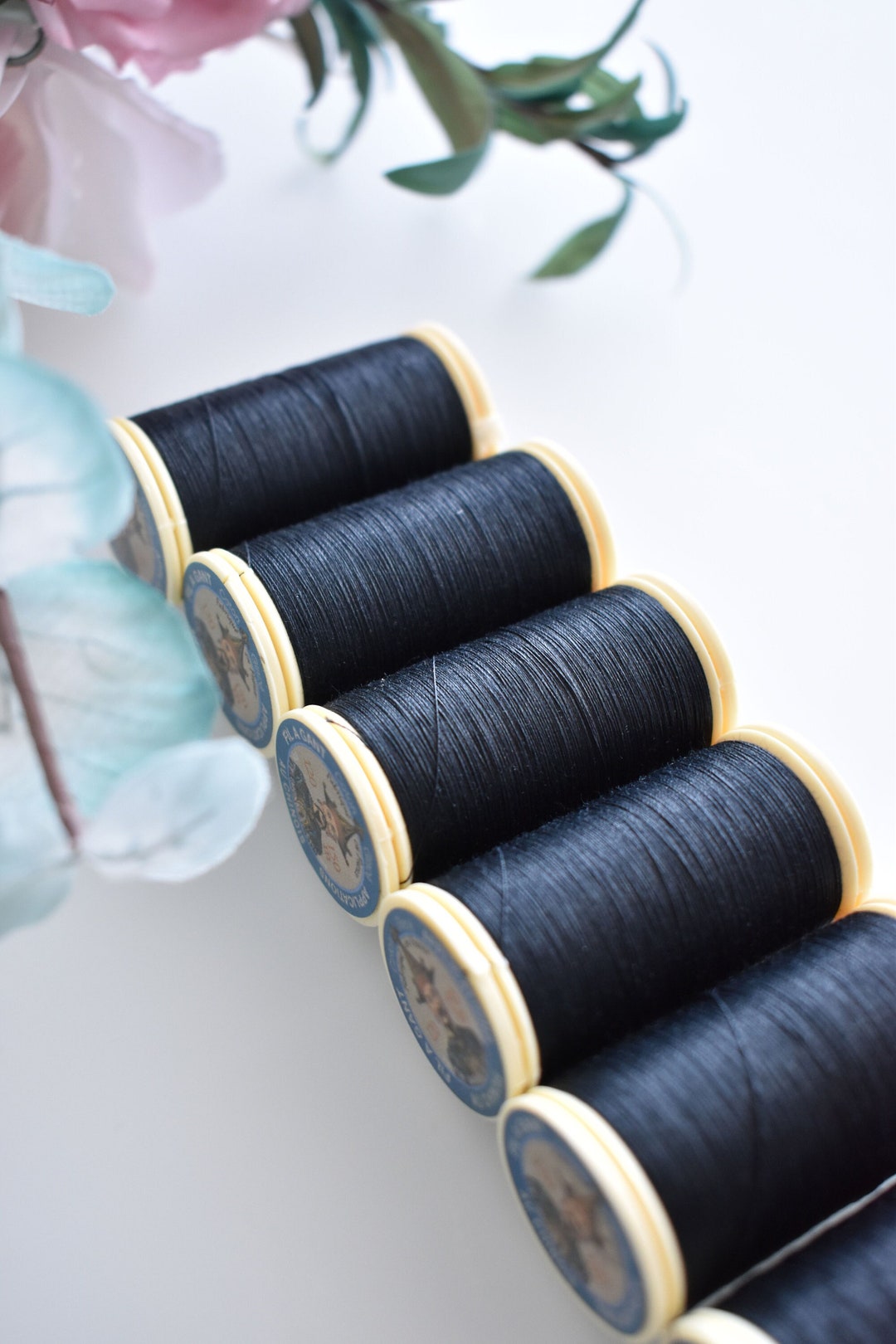 Black Gloving Thread 180, Fil Au Chinois Cotton Thread, Sajou French ...