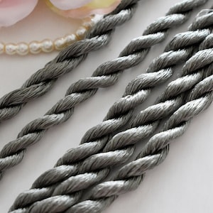Pure Silk Thread for Embroidery, Green Grey Shades Non-twisted Flat ...