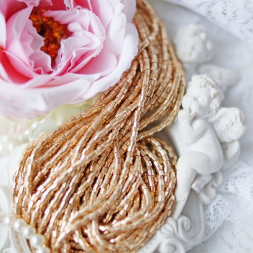 Mat Gold 2 Cut Beads Metallic Aspect Mat Gold Beads Bead - Etsy