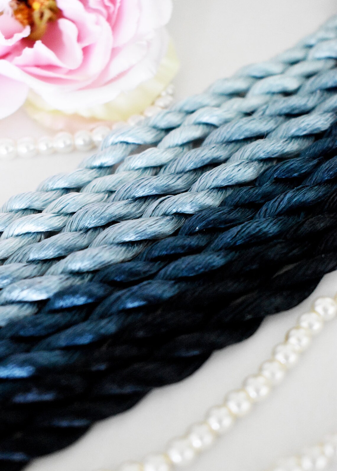 Pure Silk Thread for Embroidery Blue Shades Non-twisted Flat - Etsy