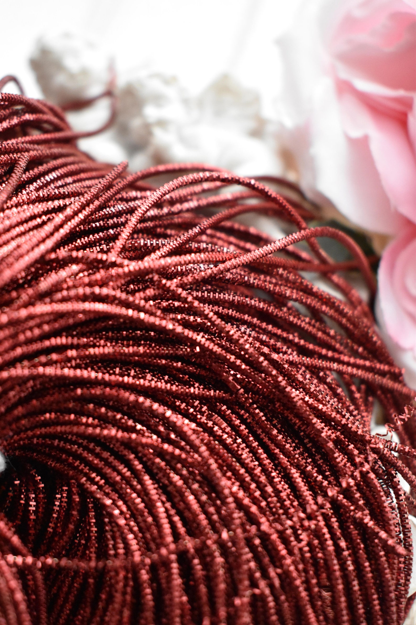 Burgundy Color Embroidery Wire French Metallic Wire Nakshi - Etsy