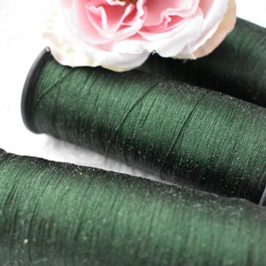 Vintage Pure Silk Thread Moss Green Color - Etsy