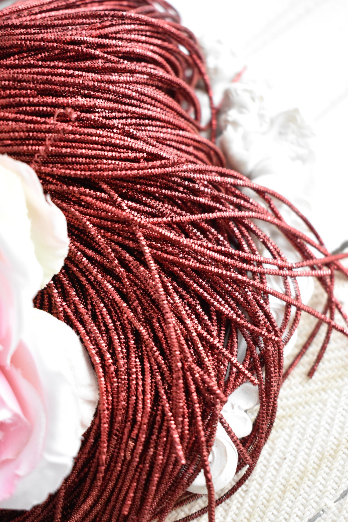 Burgundy Color Embroidery Wire French Metallic Wire Nakshi - Etsy