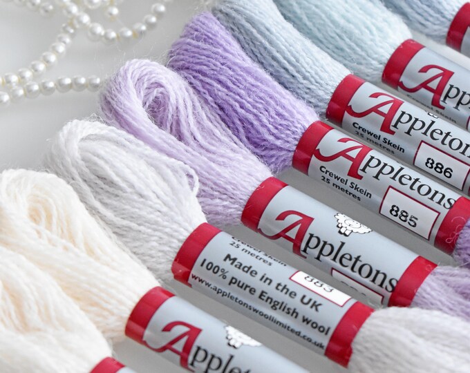 Appleton Crewel 2ply Skeins Pastel Colors, Wool Thread for Embroidery ...