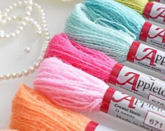 Appleton Crewel 2ply Skeins Pastel Colors Wool Thread for | Etsy