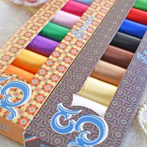 SAJOU Selection Box Eigth Spools Rayon Thread - Etsy