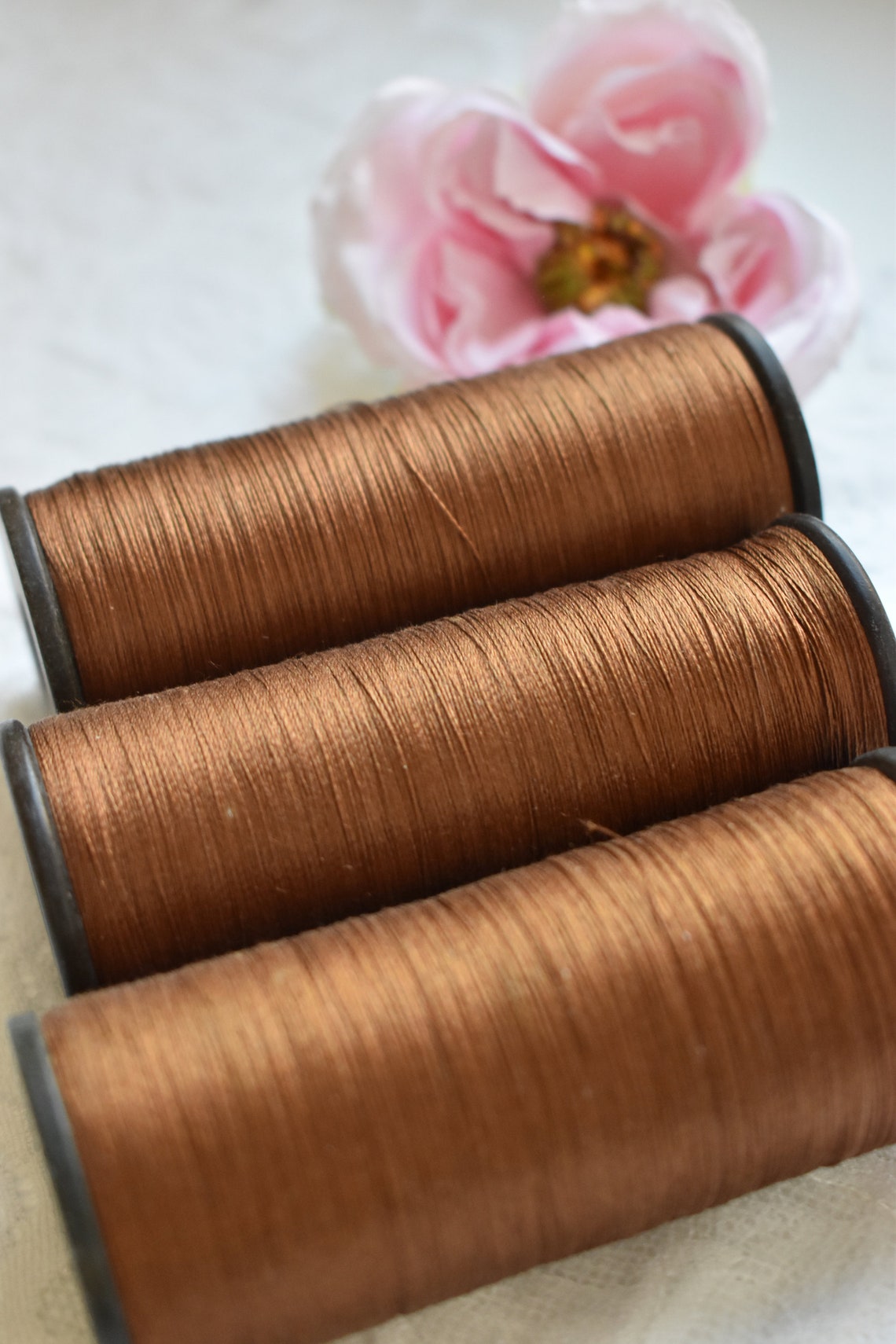 Vintage Pure Silk Thread Light Brown Color - Etsy