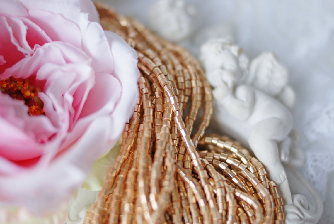 Mat Gold 2 Cut Beads Metallic Aspect Mat Gold Beads Bead - Etsy