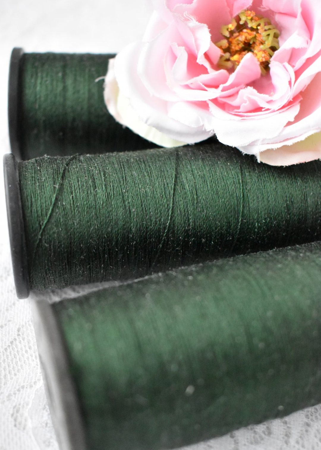 Vintage Pure Silk Thread Moss Green Color - Etsy