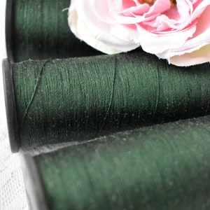 Vintage Pure Silk Thread Moss Green Color - Etsy