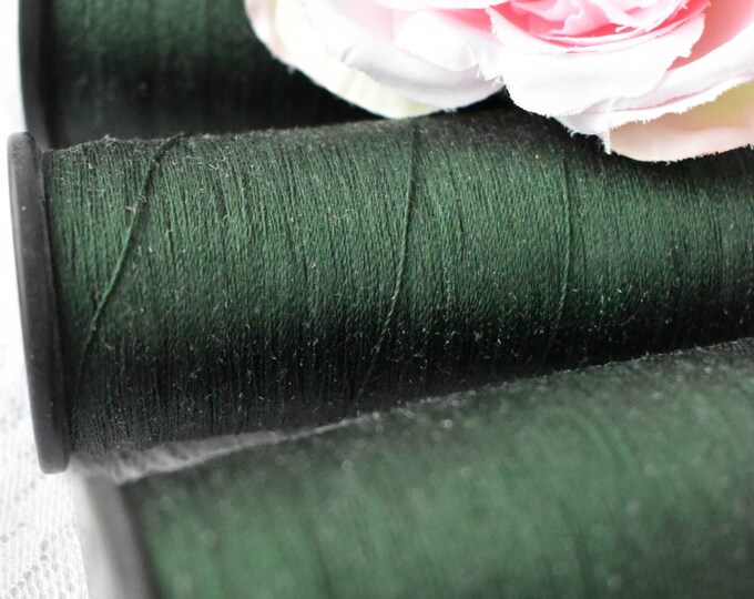 Vintage Pure Silk Thread Moss Green Color - Etsy