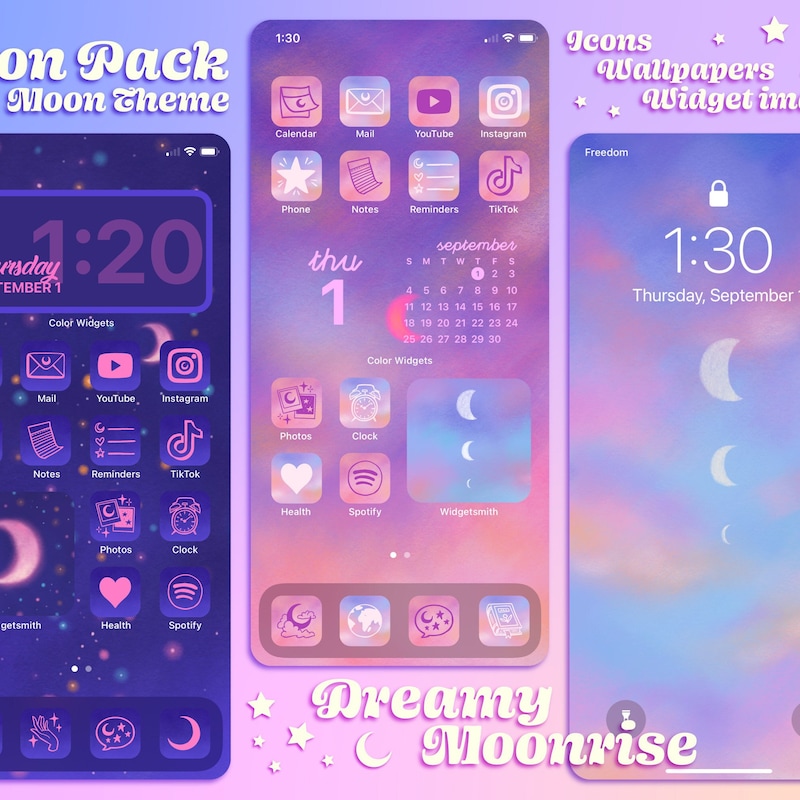 Blue App Icon Pack - Etsy