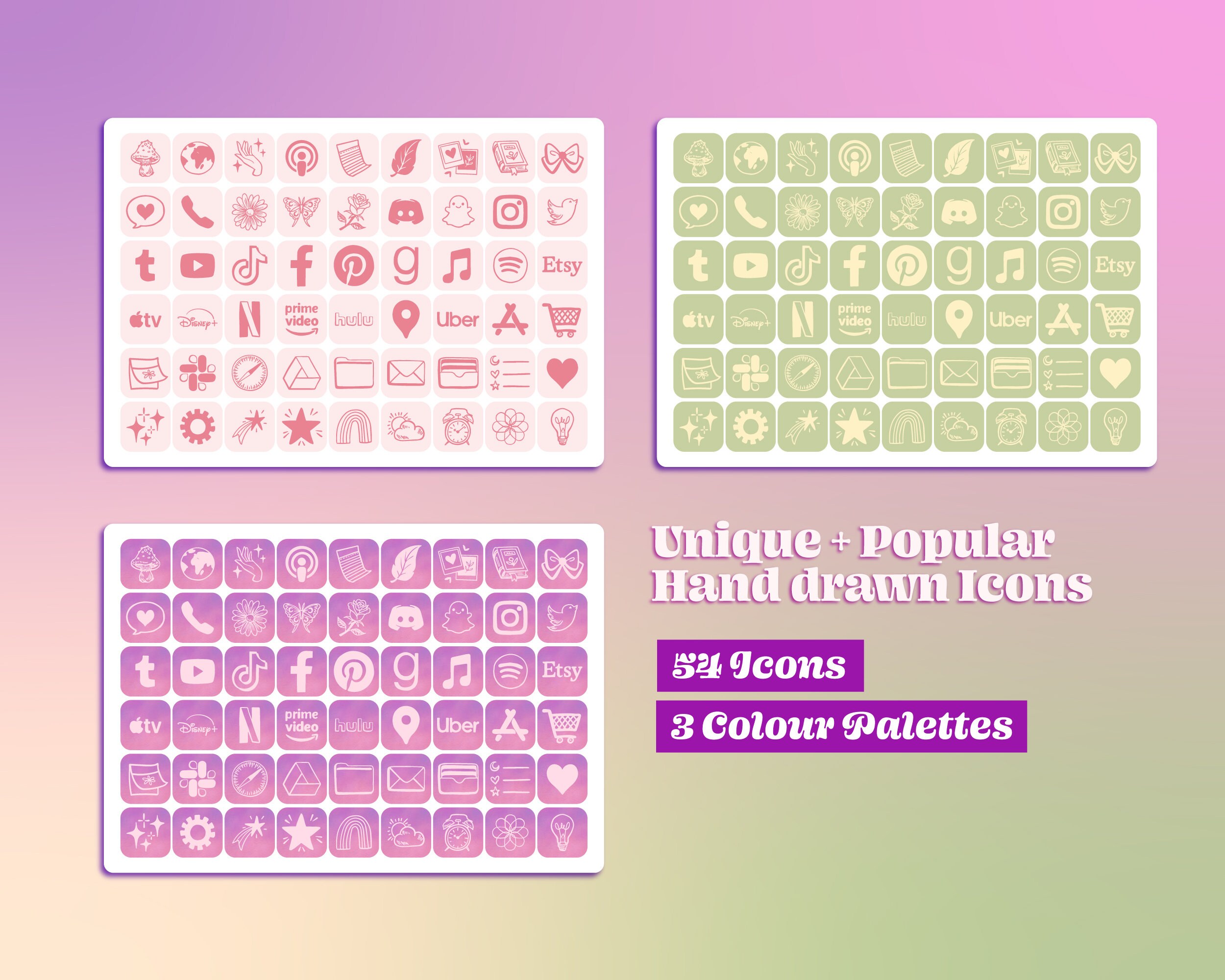 Fairy Garden Icon Pack | Fairycore Theme | Ios / Android App Icon Set ...