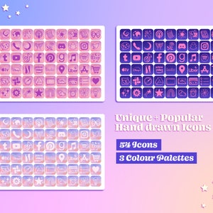 Dreamy Moonrise Icon Pack | Moontheme | Ios / Android App Icon Set - Etsy