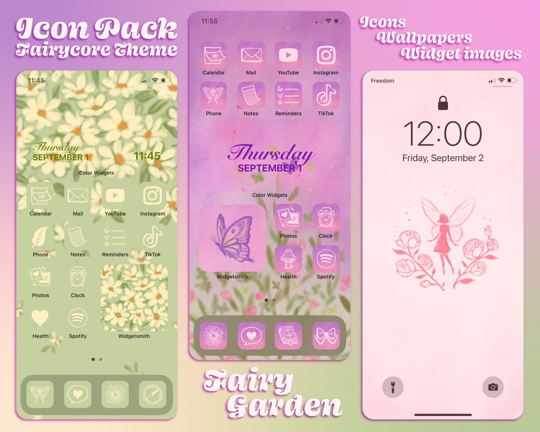 Fairy Garden Icon Pack | Fairycore Theme | Ios / Android App Icon Set - Etsy