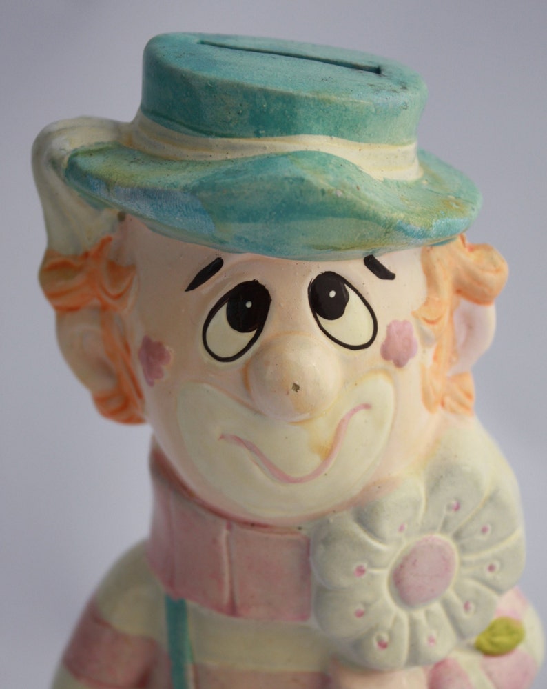 Vintage Two Sided Happy/ Sad Clown Ceramic Coin Bank by - Etsy
