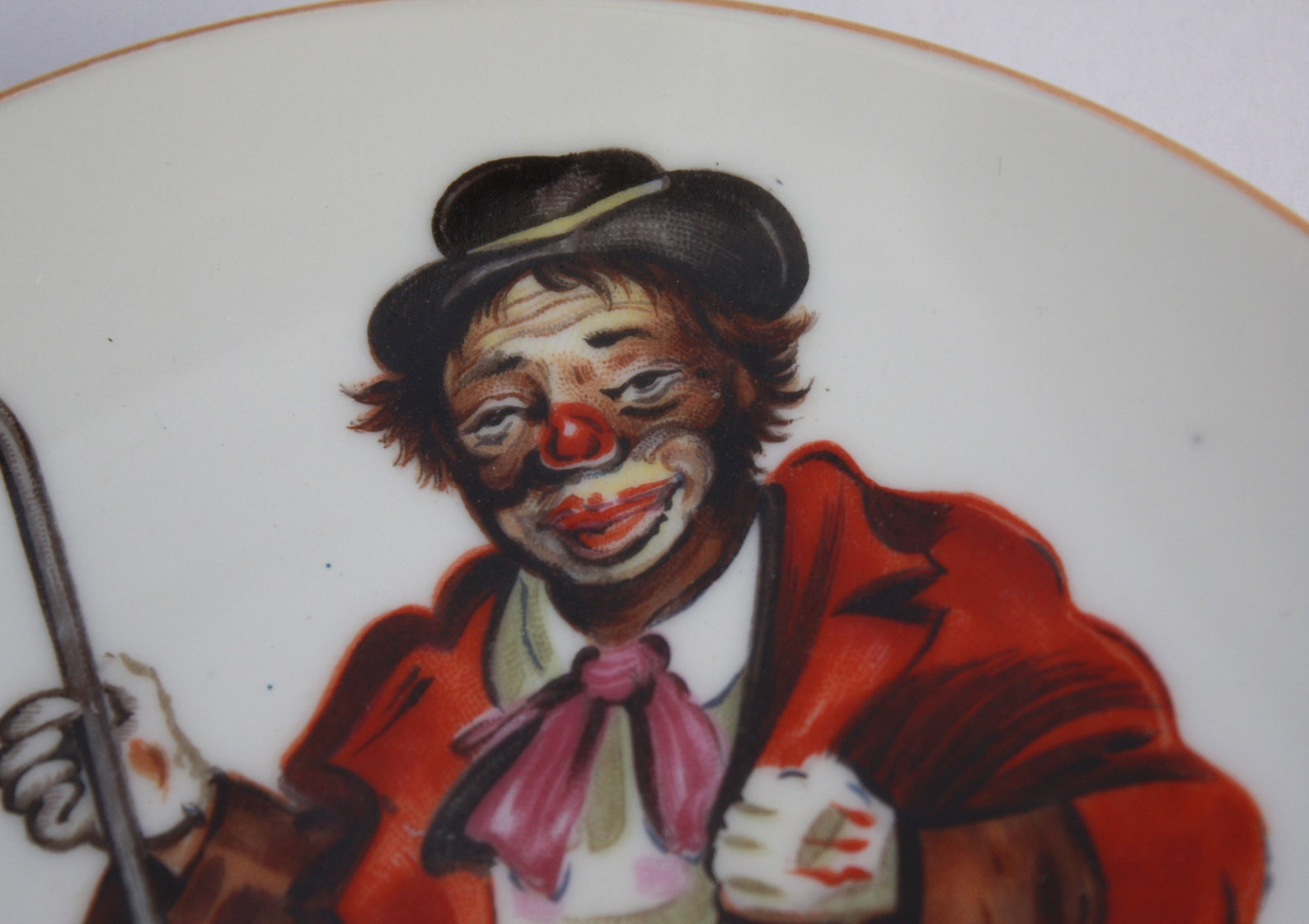 Vintage Clown Decorative 6 Plates With Gold Trim Set of - Etsy