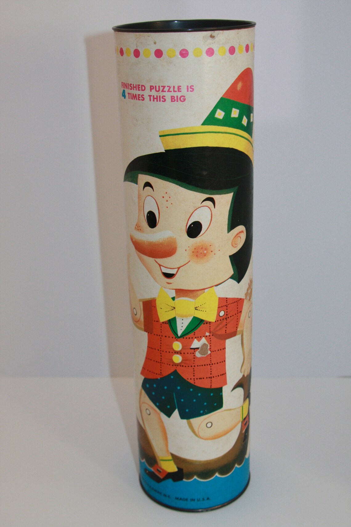 Vintage 27 Pinocchio Giant Puzzle in a Tube 458 50 - Etsy