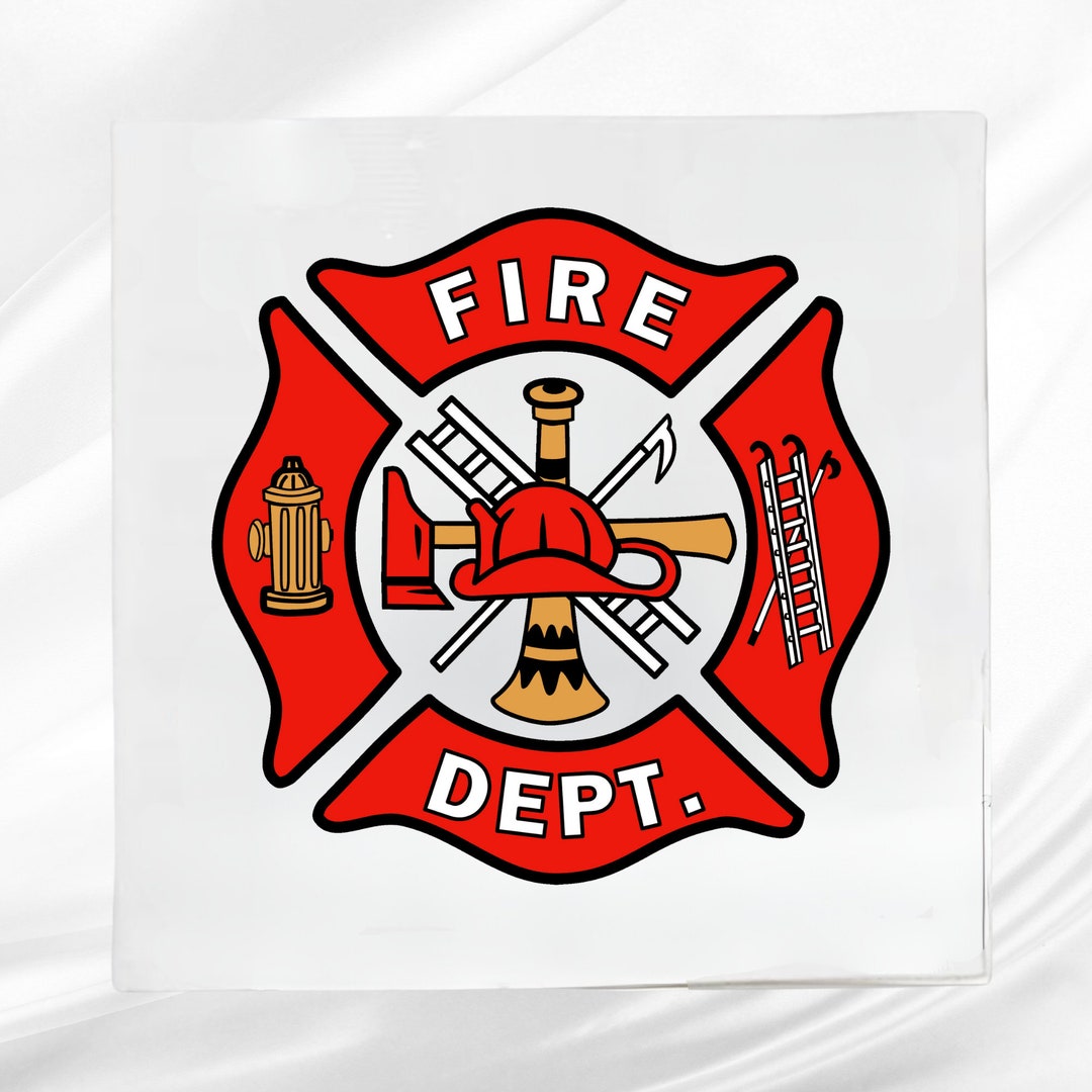 Fireman Fabric Panel Quilt Block Fabric Square Fabric Panel for Sewing ...
