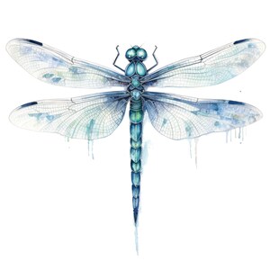 Blue Dragonfly Fabric Panel Quilt Block Square Fabric Panel for Sewing ...