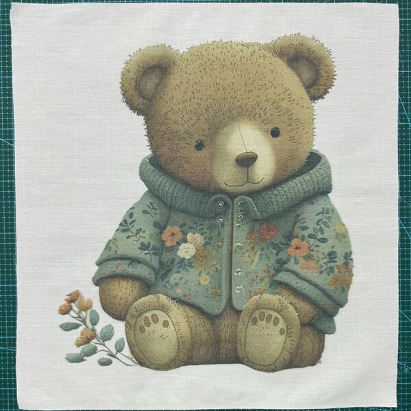 Teddy Bear Fabric Panels - Etsy