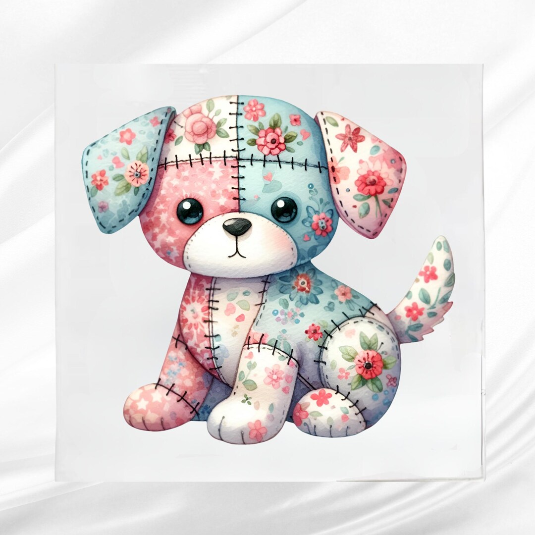Patchwork Puppy Quilt Block for Baby Blankets and Quilts ~ Square ...
