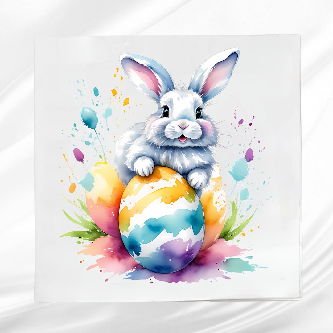 Bunny Easter Eggs Fabric Panel Easter Quilt Block Square Fabric Panel for Sewing Projects - Etsy