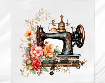 Retro Sewing Machine Fabric Panel White - Etsy
