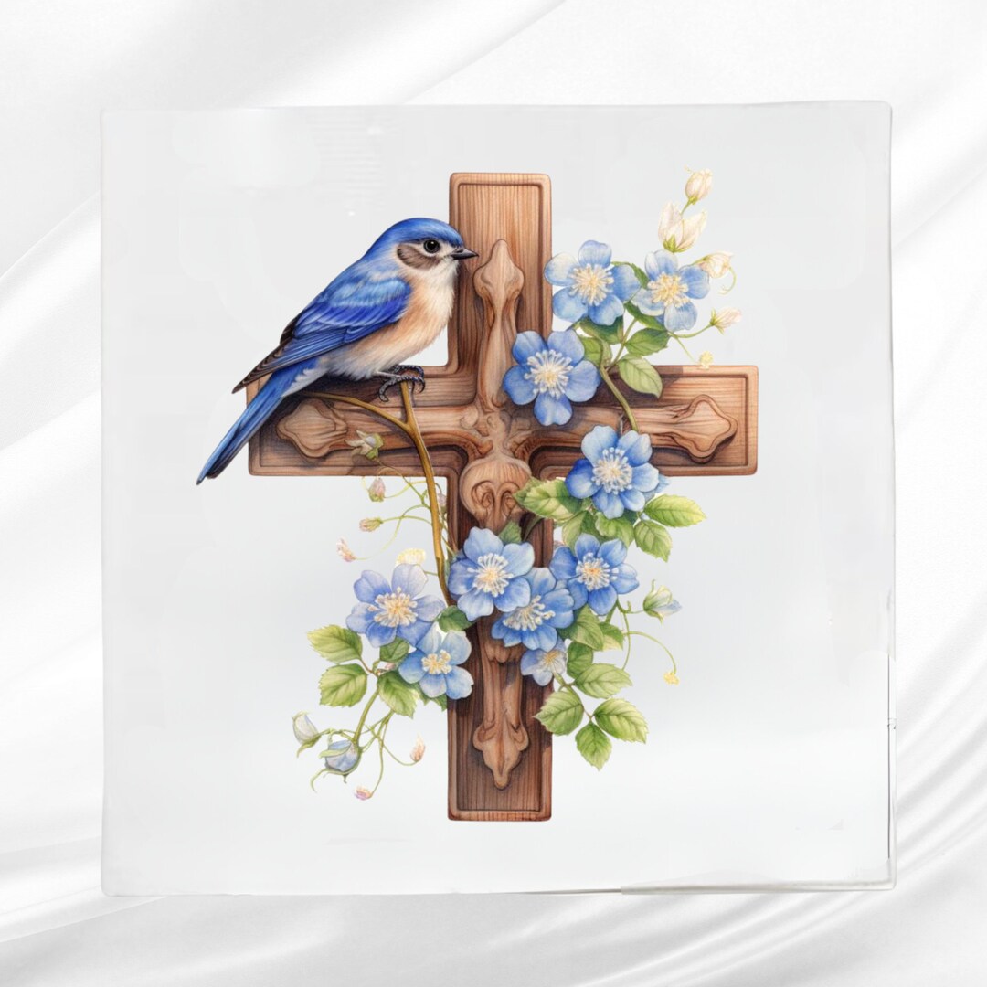 3D Cross With Bird Fabric Panel: Crafting Square - Etsy