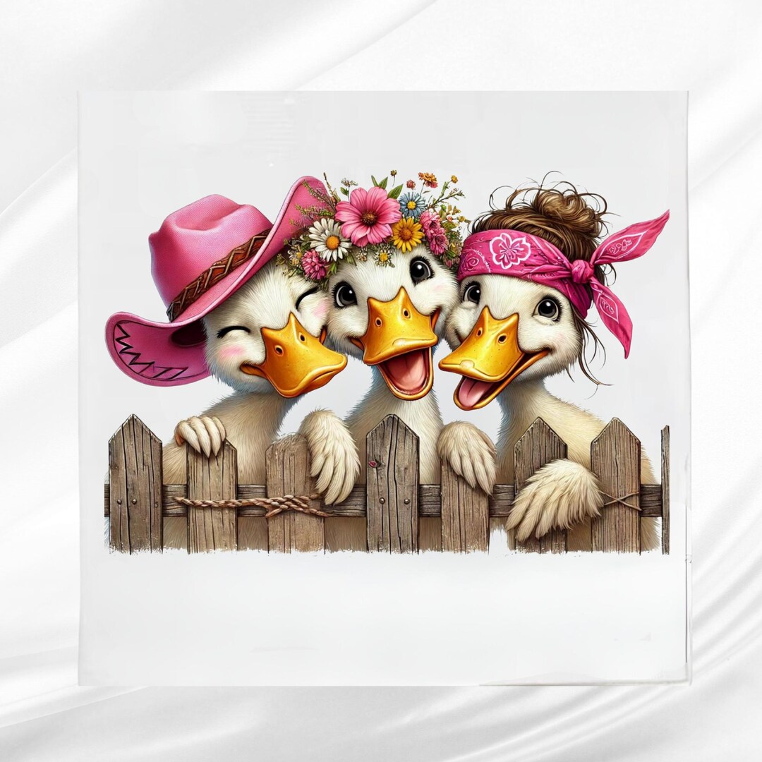 Fancy Country Ducks Quilt Block: Rustic Farmhouse Fabric Panel - Etsy