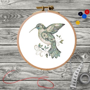 Hummingbird Counted Cross Stitch Pattern Modern Cross Stitch Pattern ...