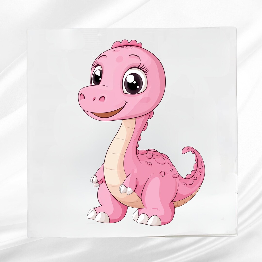 Pink Dinosaur Fabric Panel ~ Dinosaur Quilt Panel ~ Square Fabric Panel ...