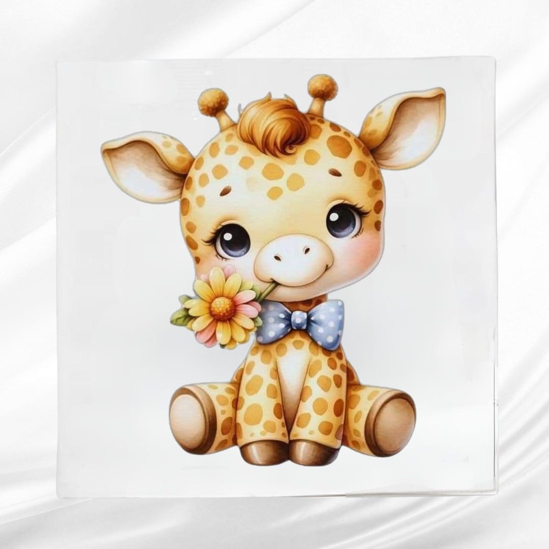 Baby Giraffe Fabric Panel: Safari Quilt Block for Sewing - Etsy