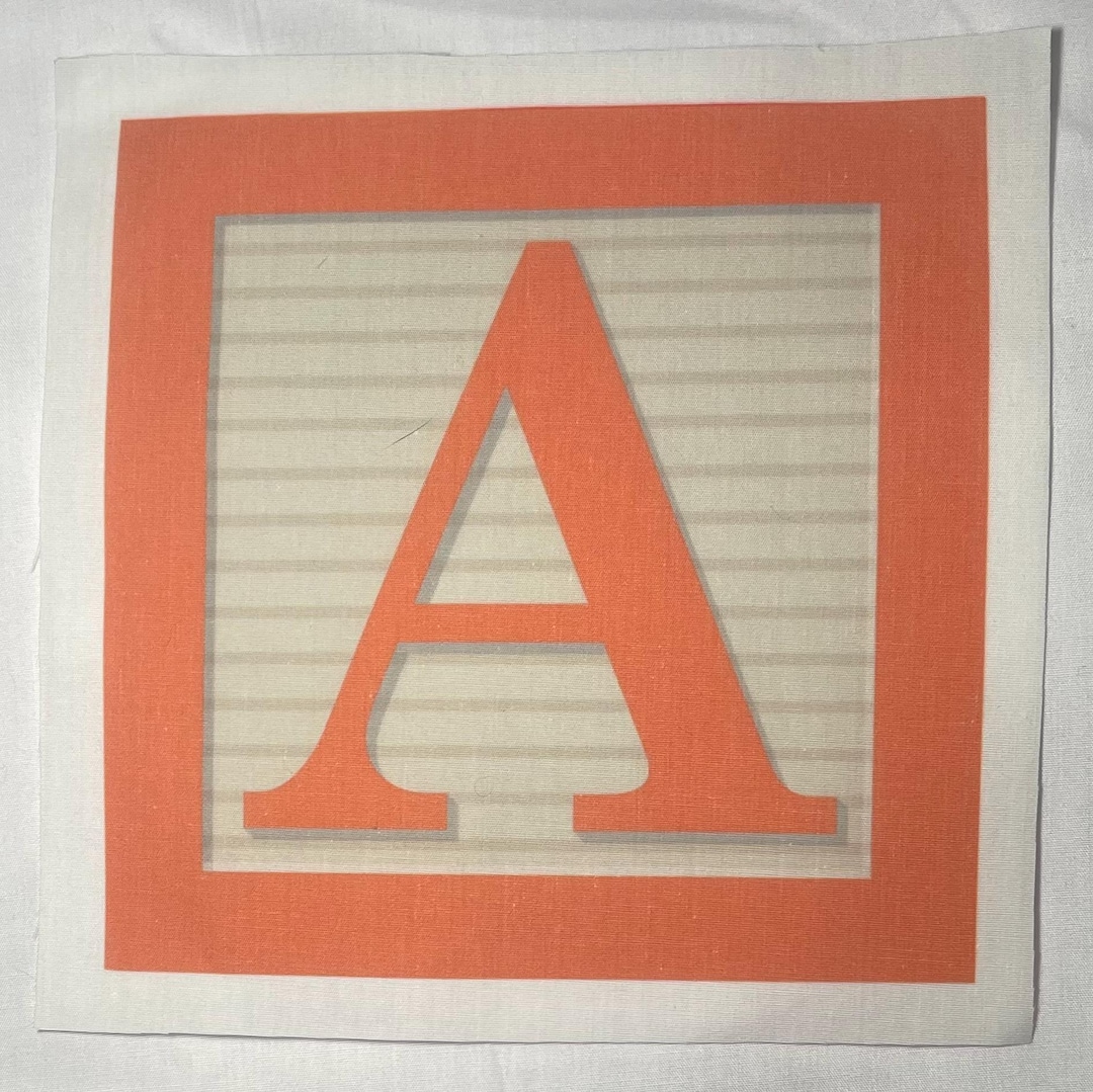 Alphabet Blocks Fabric Panel ~ Alphabet Crafting Fabric ~ Square Fabric ...